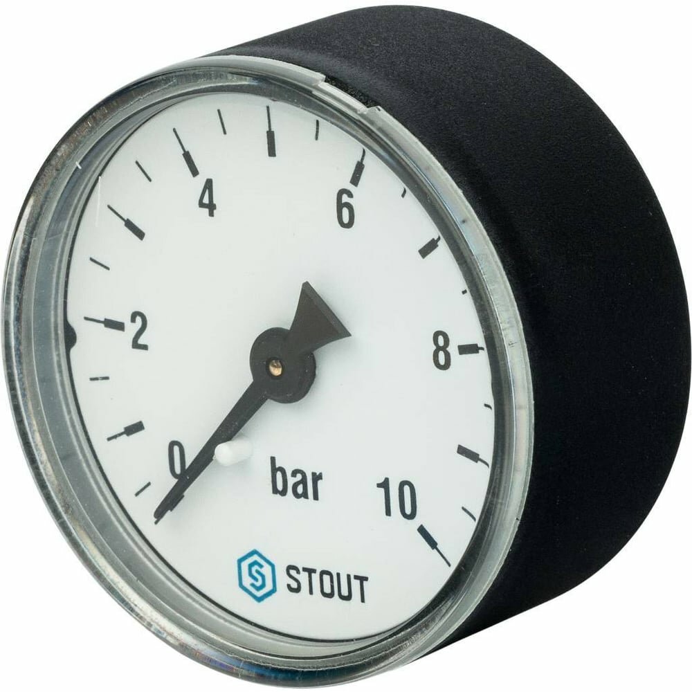 Манометр аксиальный STOUT корпус Dn 63 мм 1/4, 0.10 бар, кл.2.5 SIM-1009-631008 RG0094NU9EUEFM