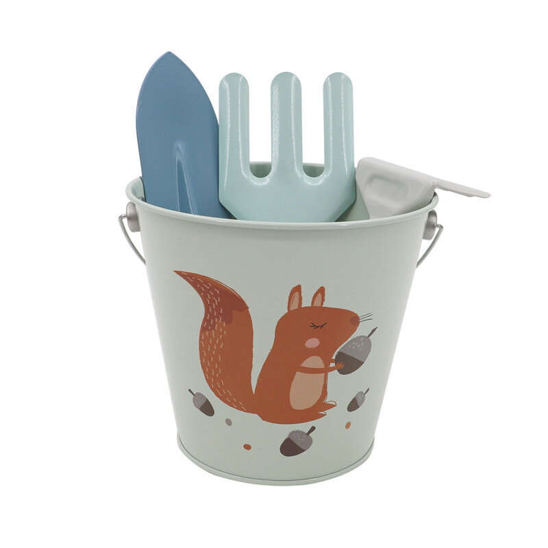 Набор садовых инструментов для детей FUM Foreign Trade Export Дания, пляжный набор из 4 предметов, ведро и лопата, комбинированные игрушки