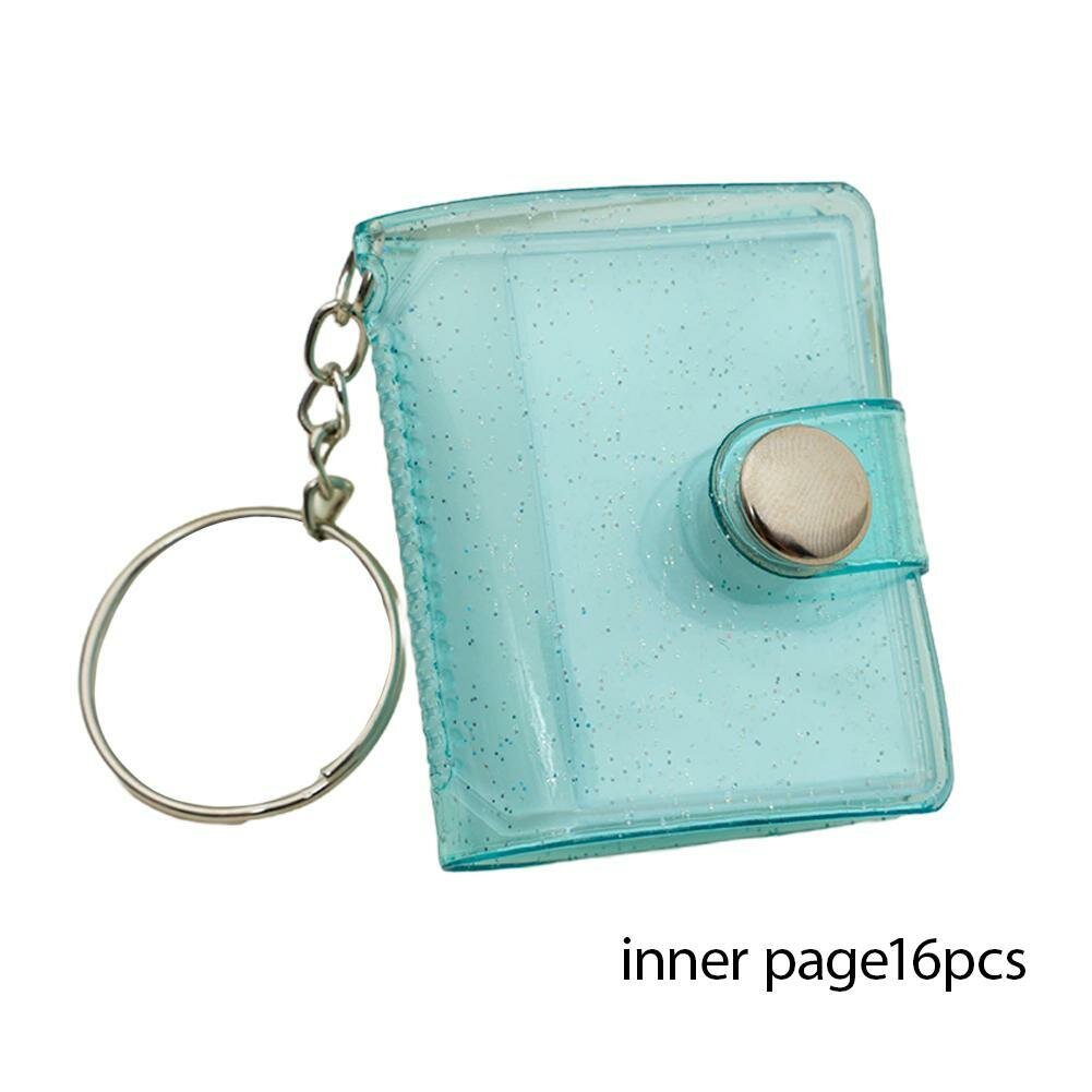 Новый мини-фотоальбом из PVC для ключей, с кармашками