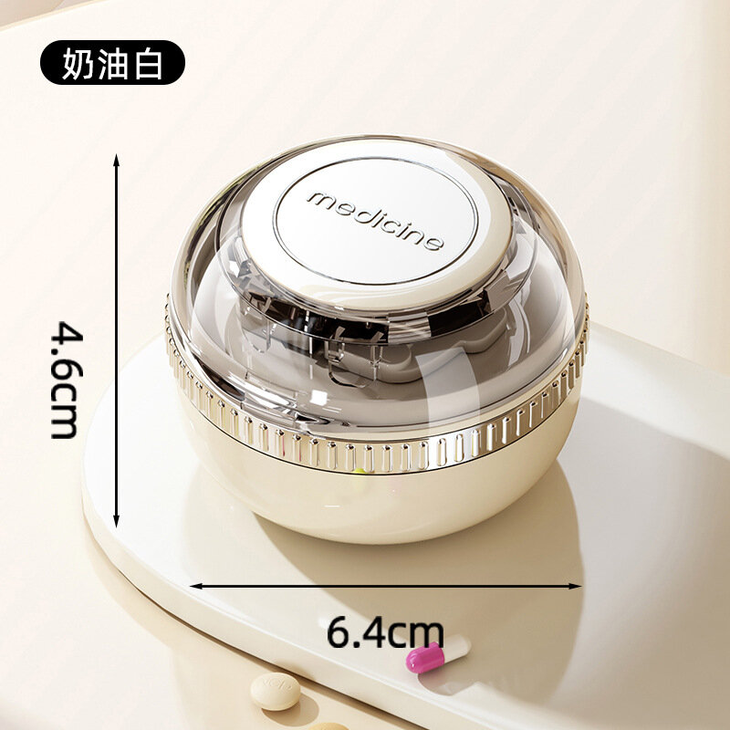 Многофункциональный резак для таблеток, коробка для таблеток, один нож, многофункциональный резак для точного нарезания, влагозащищенный, разделенный на отсеки органайзер для таблеток, портативный органайзер для таблеток