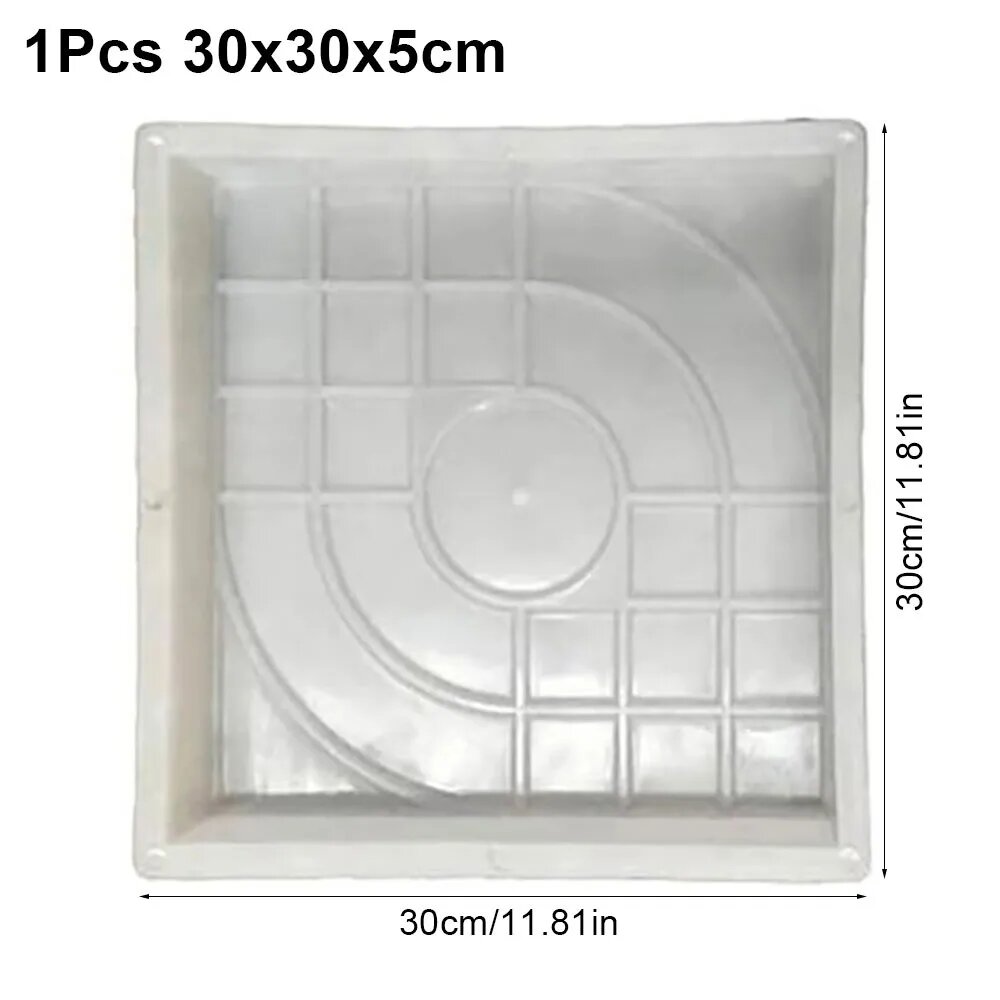 Пластиковая квадратная форма для тротуарной плитки 1Pcs 30x30x5cm
