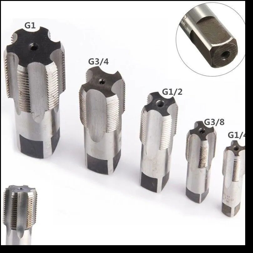 G1/8 1/4 3/8 1/2 3/4 1 Конусный трубный метчик Инструменты для нарезания резьбы по металлу