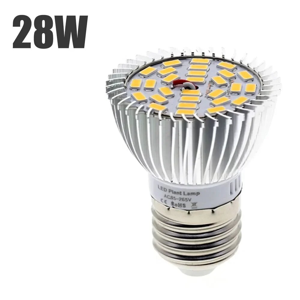 Светодиодная лампа для выращивания растений E27, теплый белый свет, теплая рассады, 85-265 В, лампа для выращивания растений, мясистая лампа, лампа для растений полного спектра