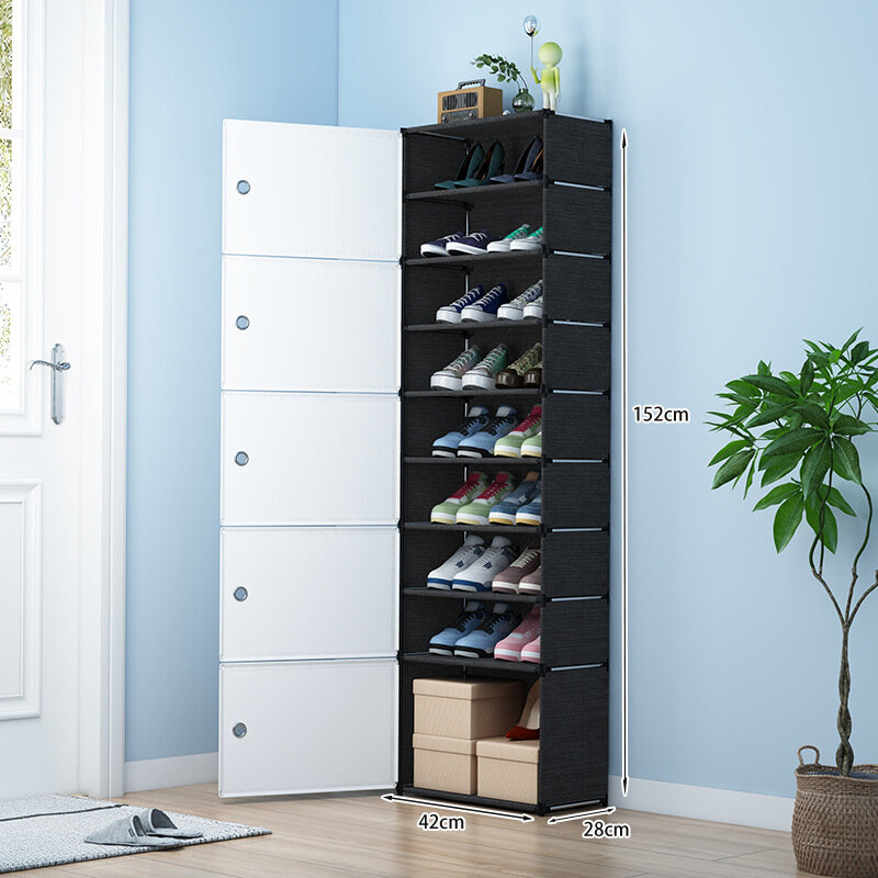 Многоярусная обувная полка для прихожей, прочная, пылезащитная, прозрачная полка для хранения обуви, простой обувной шкаф для хранения в общежитии.