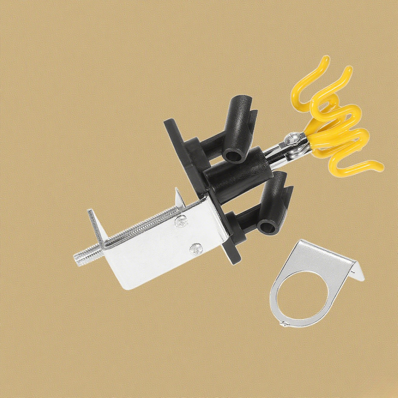 Держатель для аэрографики, удерживающий 4 штуки, клеевой монтаж на стол, станция, гравитационная стойка, набор для аэрографики, цвет: Желтый + Черный + Серебристый, размер: 22*9*6см, вес: 317.6г, материал: Железо с платированием + Пластик