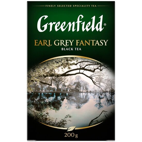 Чай Greenfield Earl Grey Fantasy 200 г, листовой черный с добавками