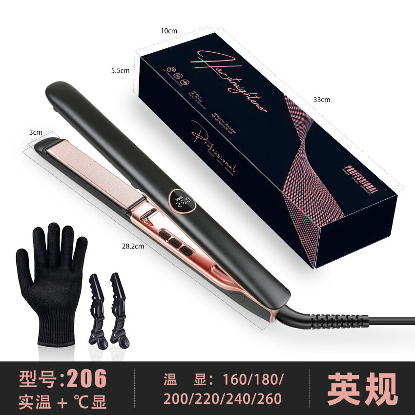 ⭐ Выпрямитель для волос с отрицательными ионами, многофункциональный утюг для выпрямления и завивки волос, двойное использование, выпрямление и завивка 2-в-1, эксклюзивный кросс-бордер ⭐