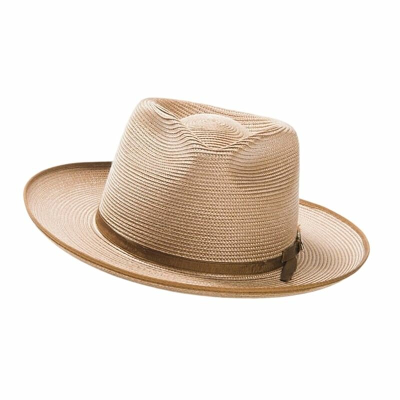 Цилиндр с завивающимся бантом-светло-кофейного цвета