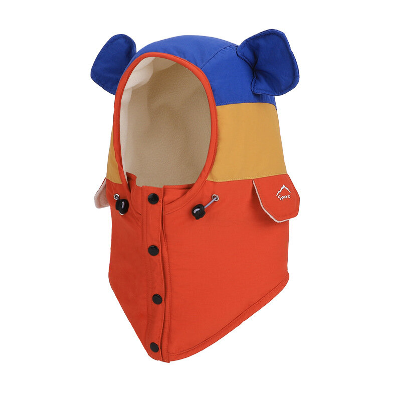 Детский комплект шапки и шарфа для мальчиков и девочек, зимняя ветрозащитная и теплая шапка с флисом, защита ушей, шапка Лей Фэн