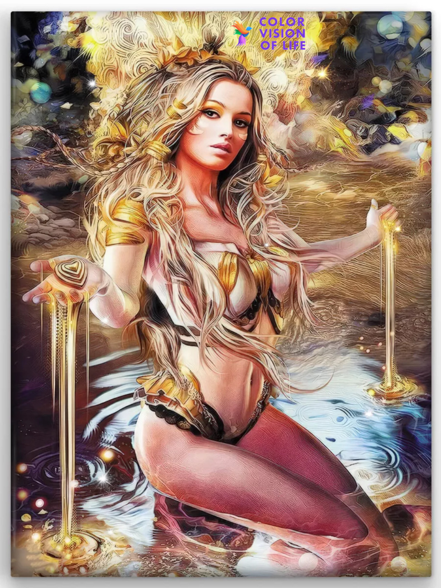 Алмазная мозаика COLOR VISION OF LIFE "Жрица", 40x50 см, на подрамнике