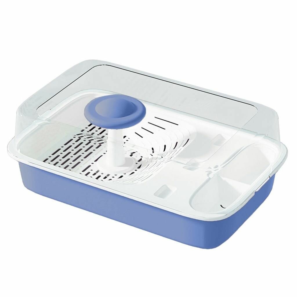 Аквариумы для черепах с защитой от побега, пластиковые террариумы с рампой, Синий