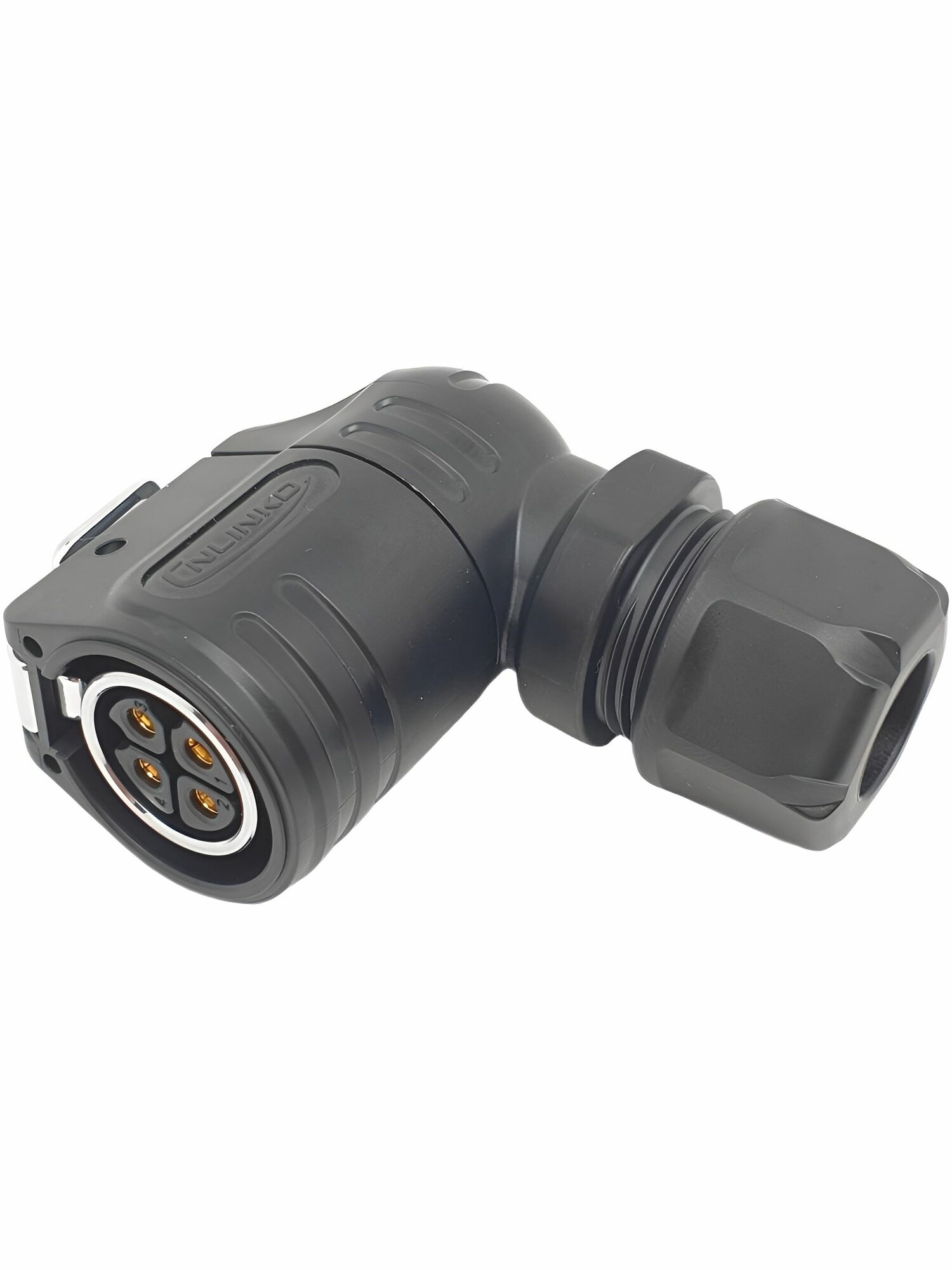 Разъем CNLINKO LP-20 4-пиновый, угловой 90 градусов, мама, IP67