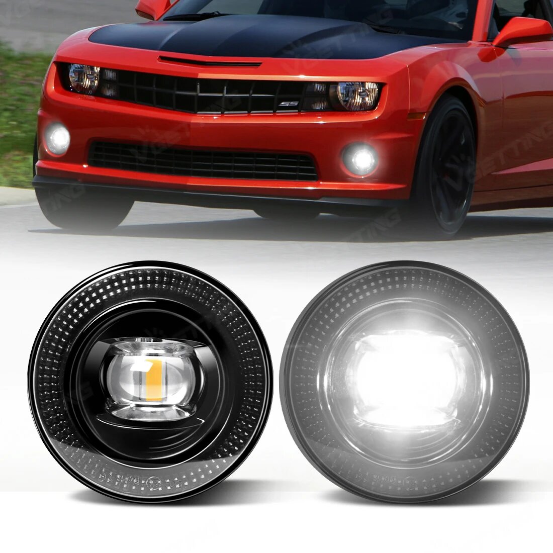 Светодиодный противотуманный фонарь с угловым ушком для Chevrolet Chevy Tahoe Suburban 07-14 для Ford Mustang Escape Colorado Silverado GMC дальнего света Led White