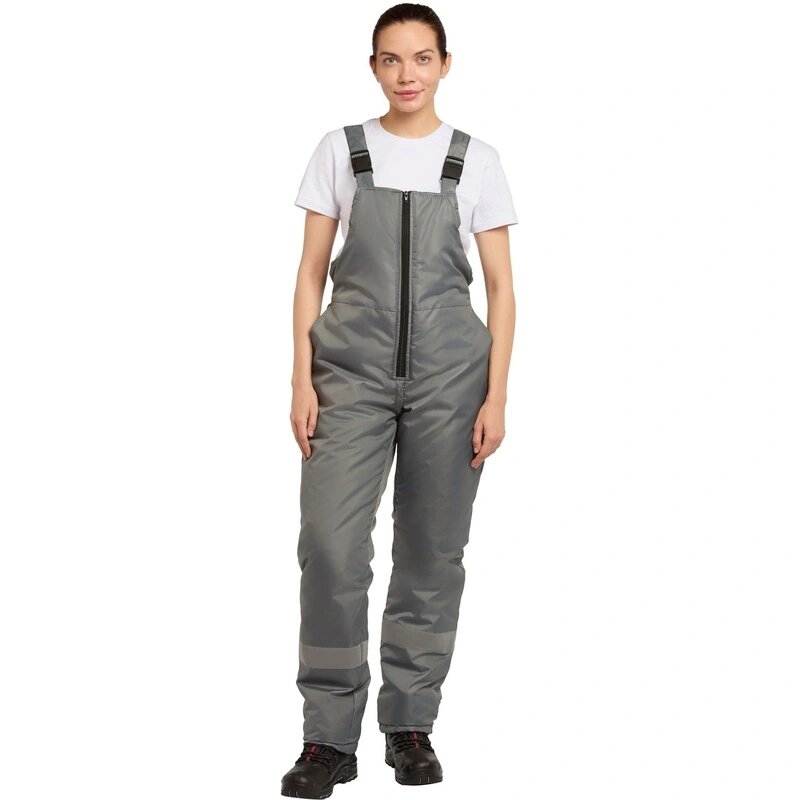 Полукомбинезон рабочий зимний женский з46-ПК серый (р.48-50) 182-188