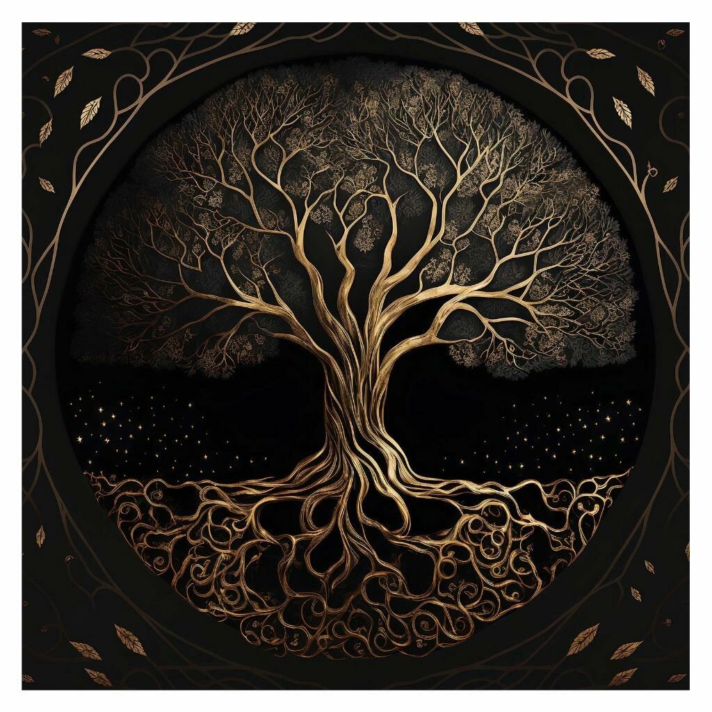 Скатерть с изображением древа жизни, ритуальное покрытие для стола с картами Таро духов, аксессуары для колдовства