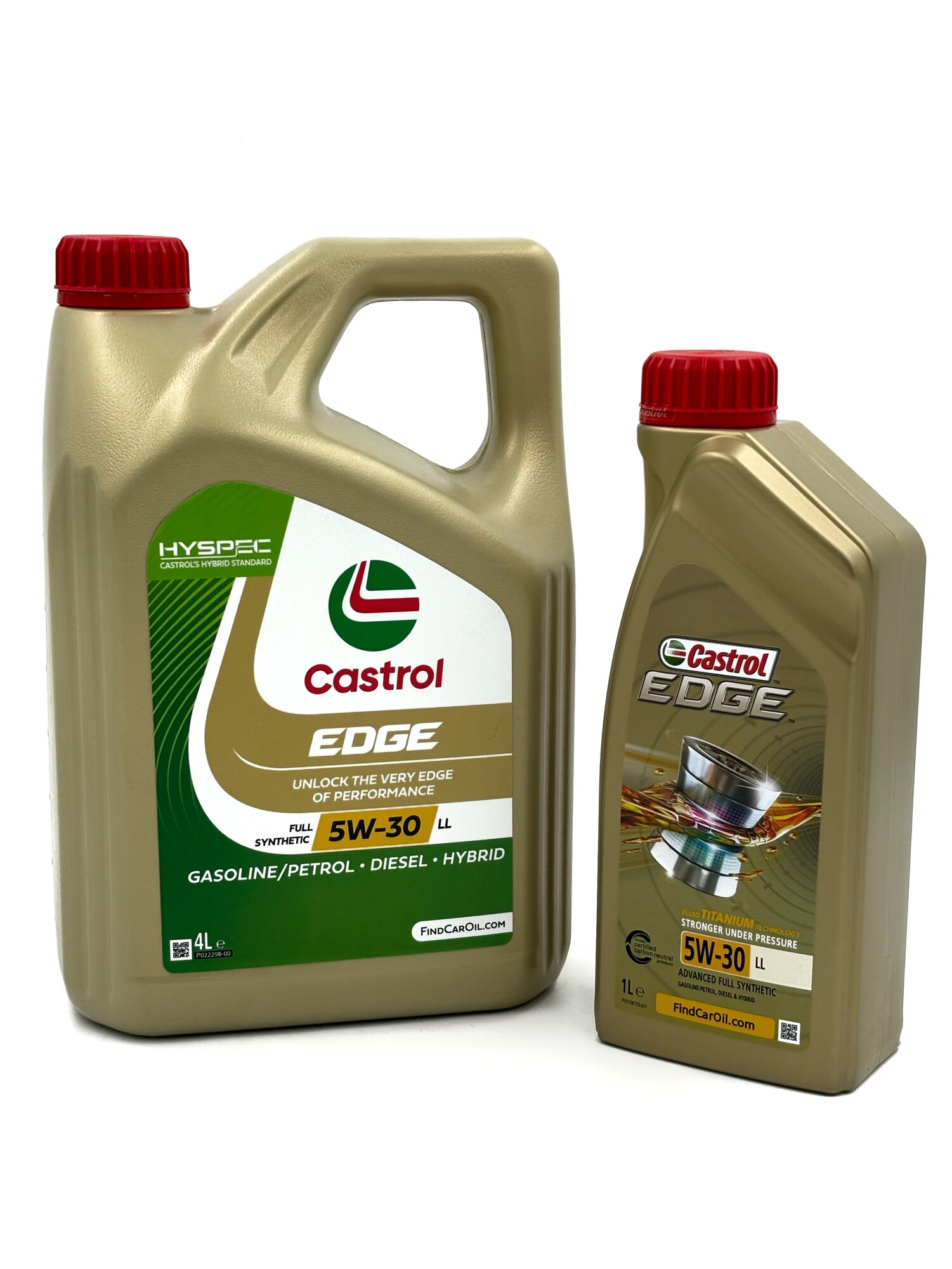 Комплект моторного масла Castrol Edge 5w-30 LL, 4 литра+1 литр, 5 литров