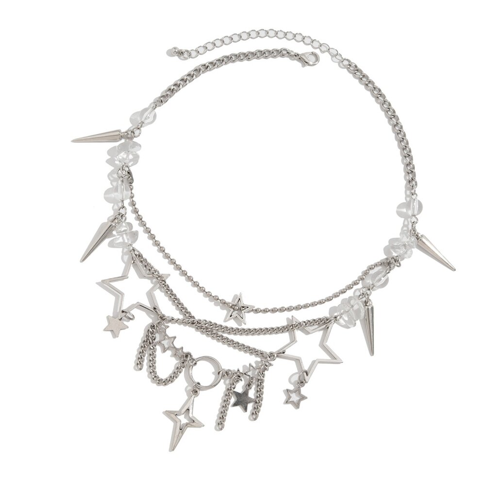 Уникальное Нерегулярное Многослойное Ожерелье С Кисточками И Подвеской В Виде Звезды Портативный Аксессуар для Модной Женской Одежды