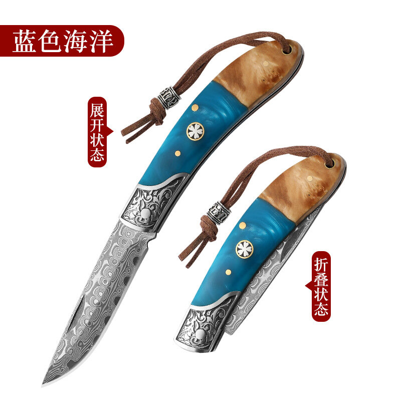 Горячая распродажа SG Дамаск VG10 Складной нож Карманный нож Нож для активного отдыха Портативный мини-нож для использования на улице Фрукты