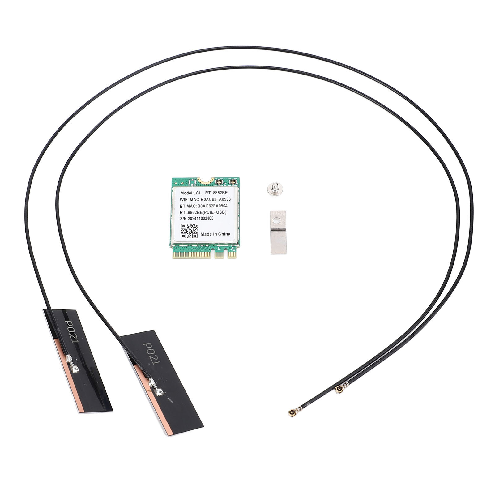 Беспроводной сетевой адаптер M.2 WiFi 6 Card 1800 Мбит/с Bluetooth 5.2 RTL8852BE для Linux со встроенной антенной, высокоскоростное подключение