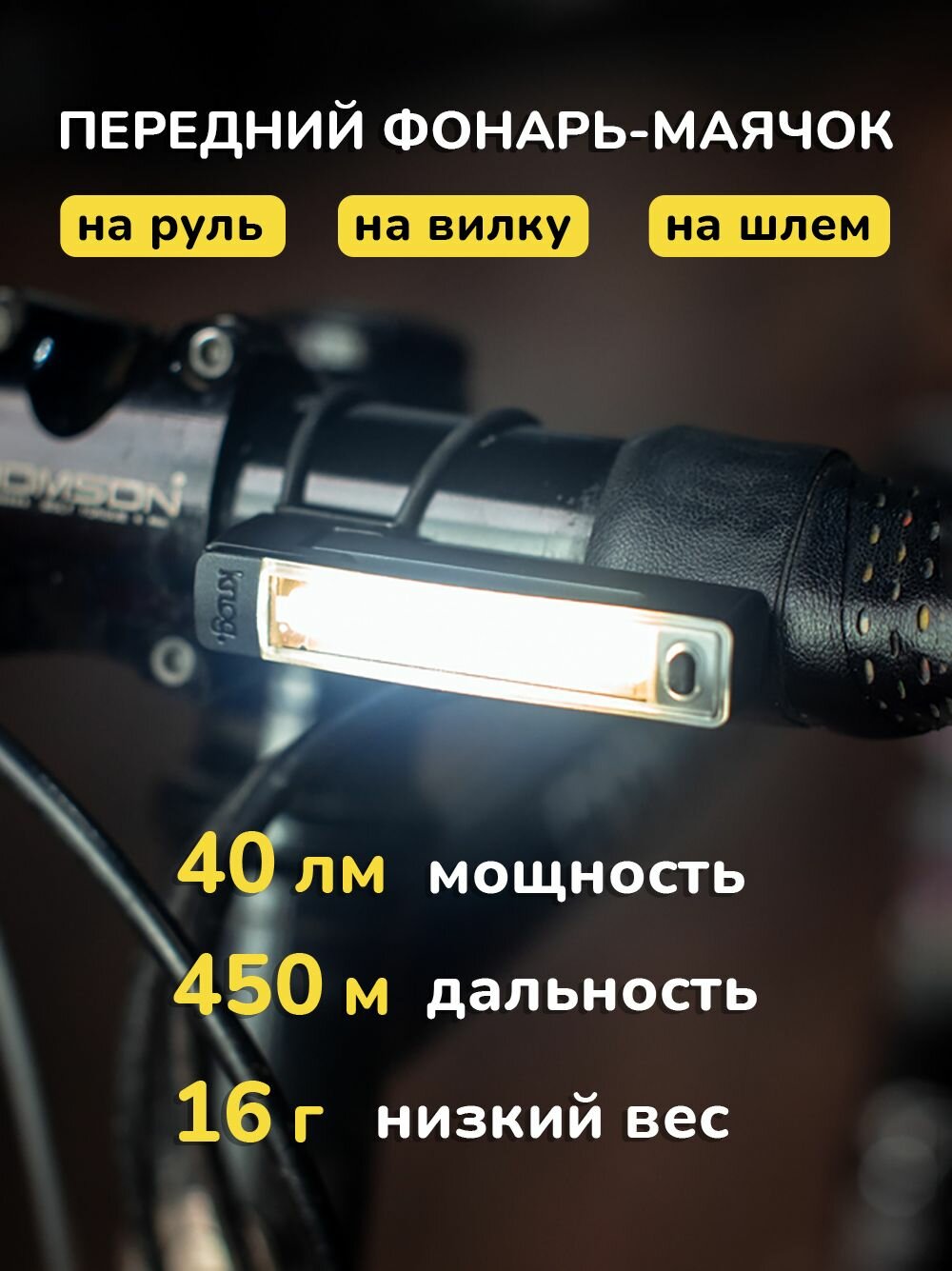 Фонарь передний Knog Plus Front