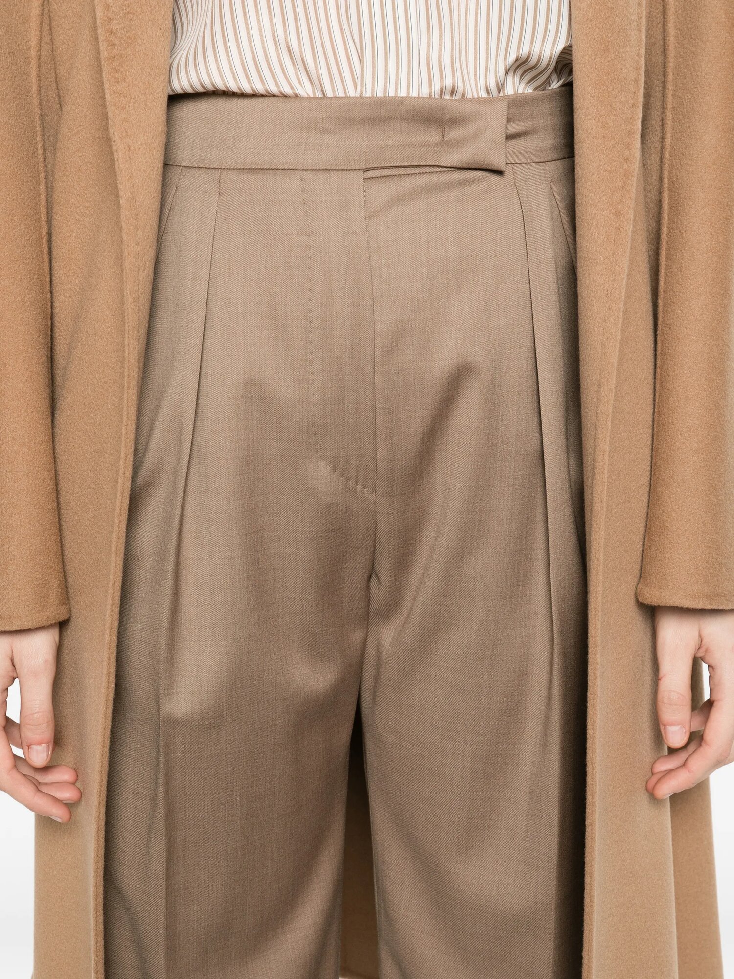 Брюки классические Max Mara, размер 38, коричневый — фото 1