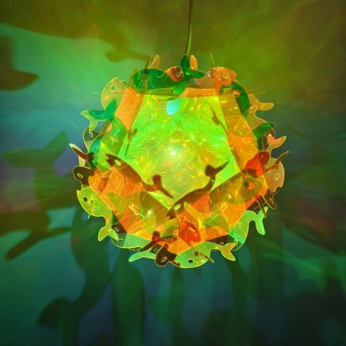 Цветочные фонарики, ослепительные лазерные ручные фонарики, золотое световое покрытие, ручная работа, 10 см (маленький размер), набор материалов для фонарей