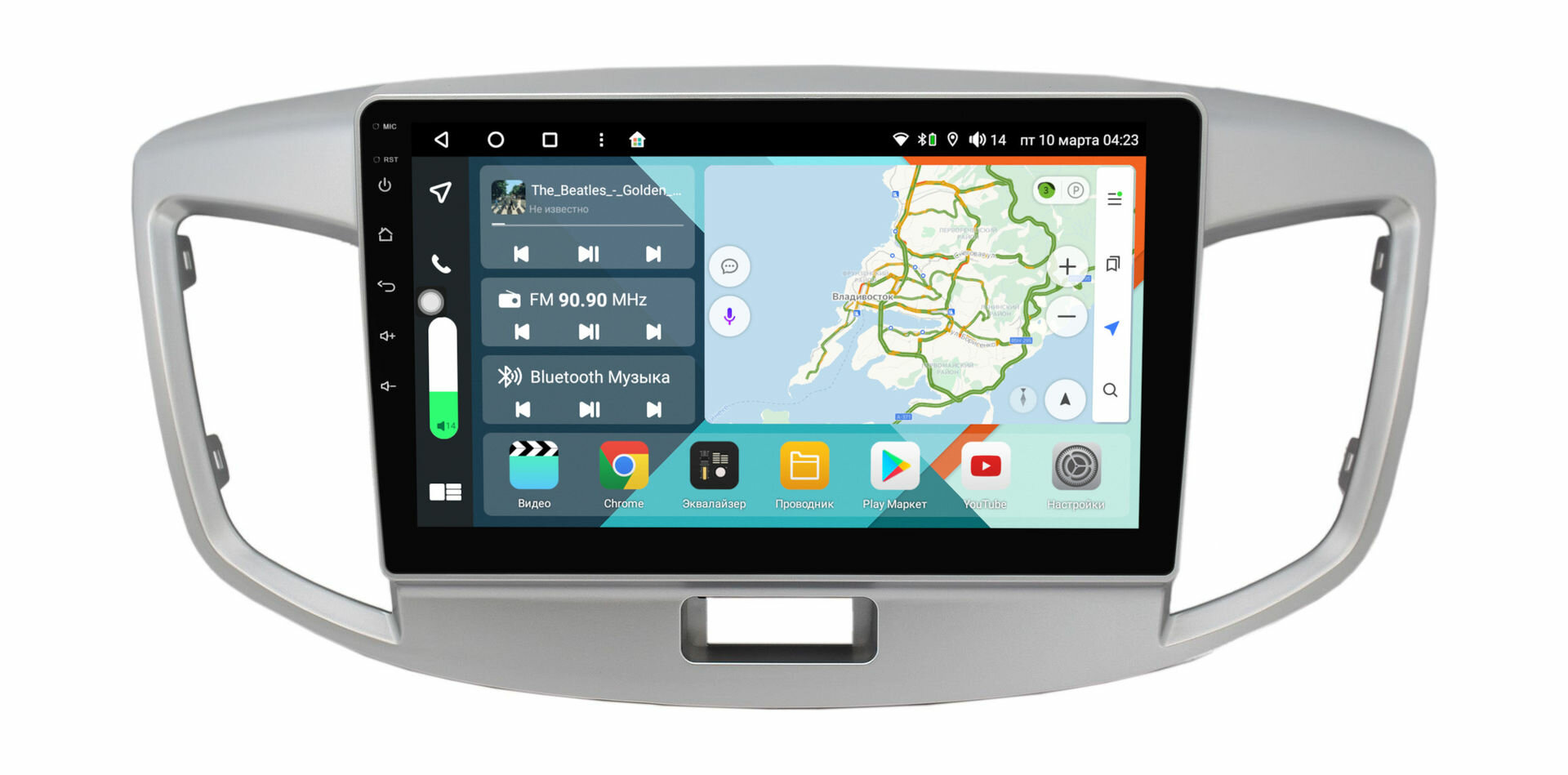Магнитола Suzuki Wagon R 2012 - 2017 9 дюймов, 4/64GB, 8 ядер, DSP, 4G, Android 10 / Wide Media