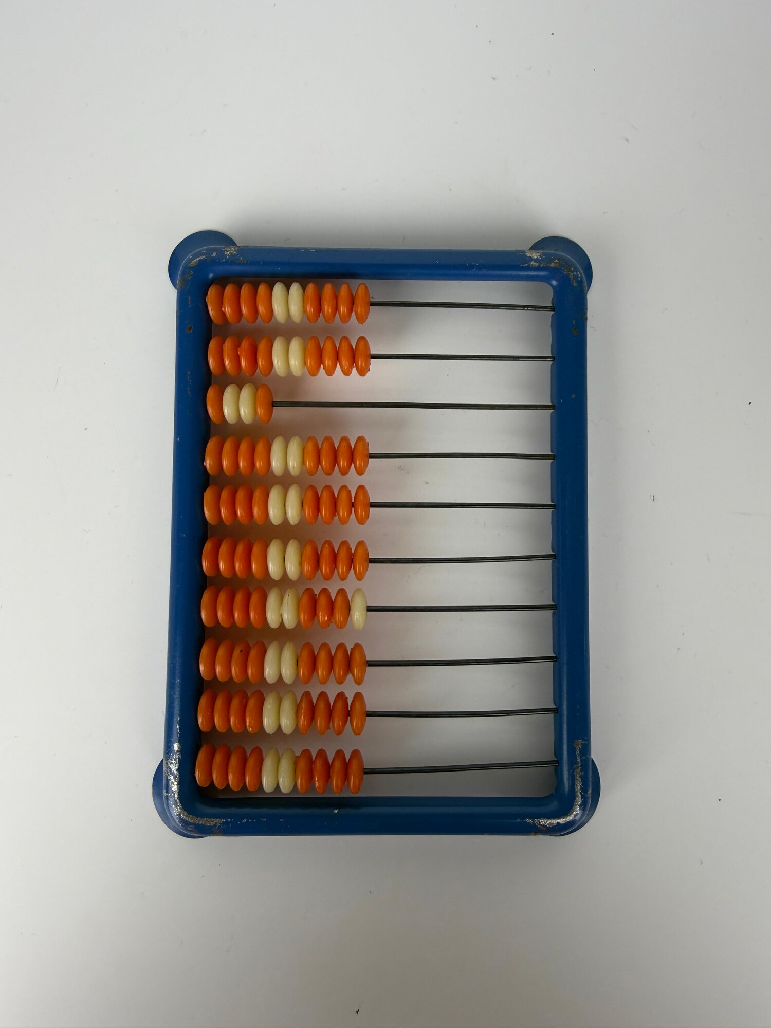 Маленькие железные счеты СССР 11,5 х16 см.