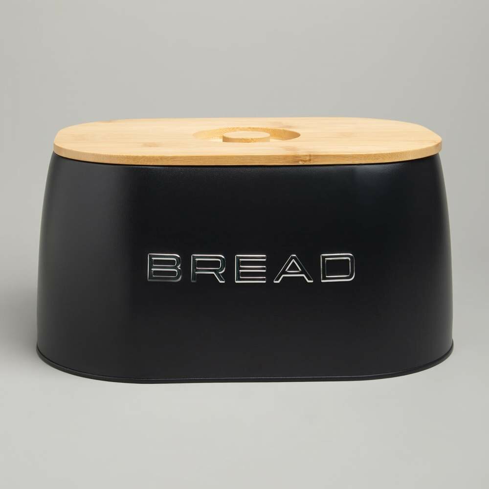 Хлебница 33.5*23.5*15.5см, цвет черный