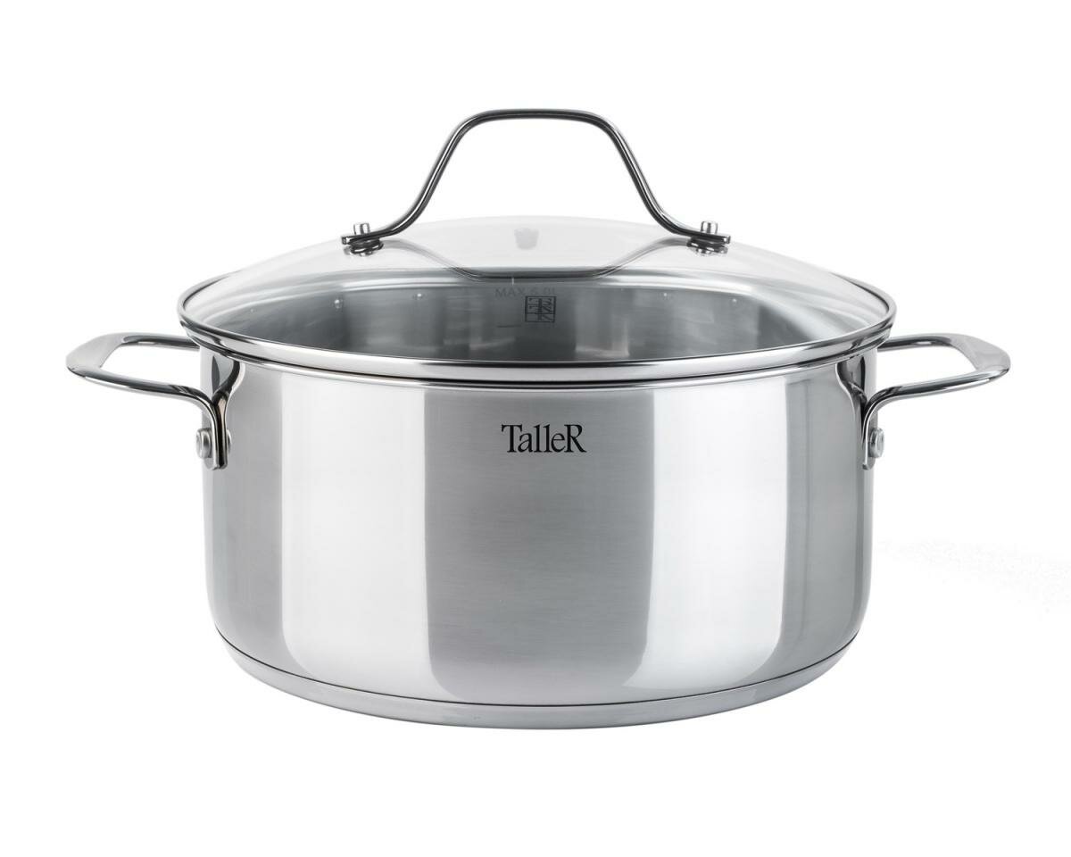 Кастрюля нерж 1.5Л элиас зеркальная СТ/КР мерная шкала индукция TALLER