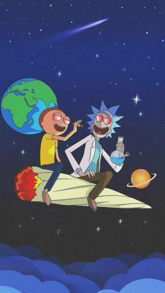 Алмазная Мозаика "Рик И Морти" 40х50 См Алмазная Вышивка / Картина Стразами Подарков / Украшения