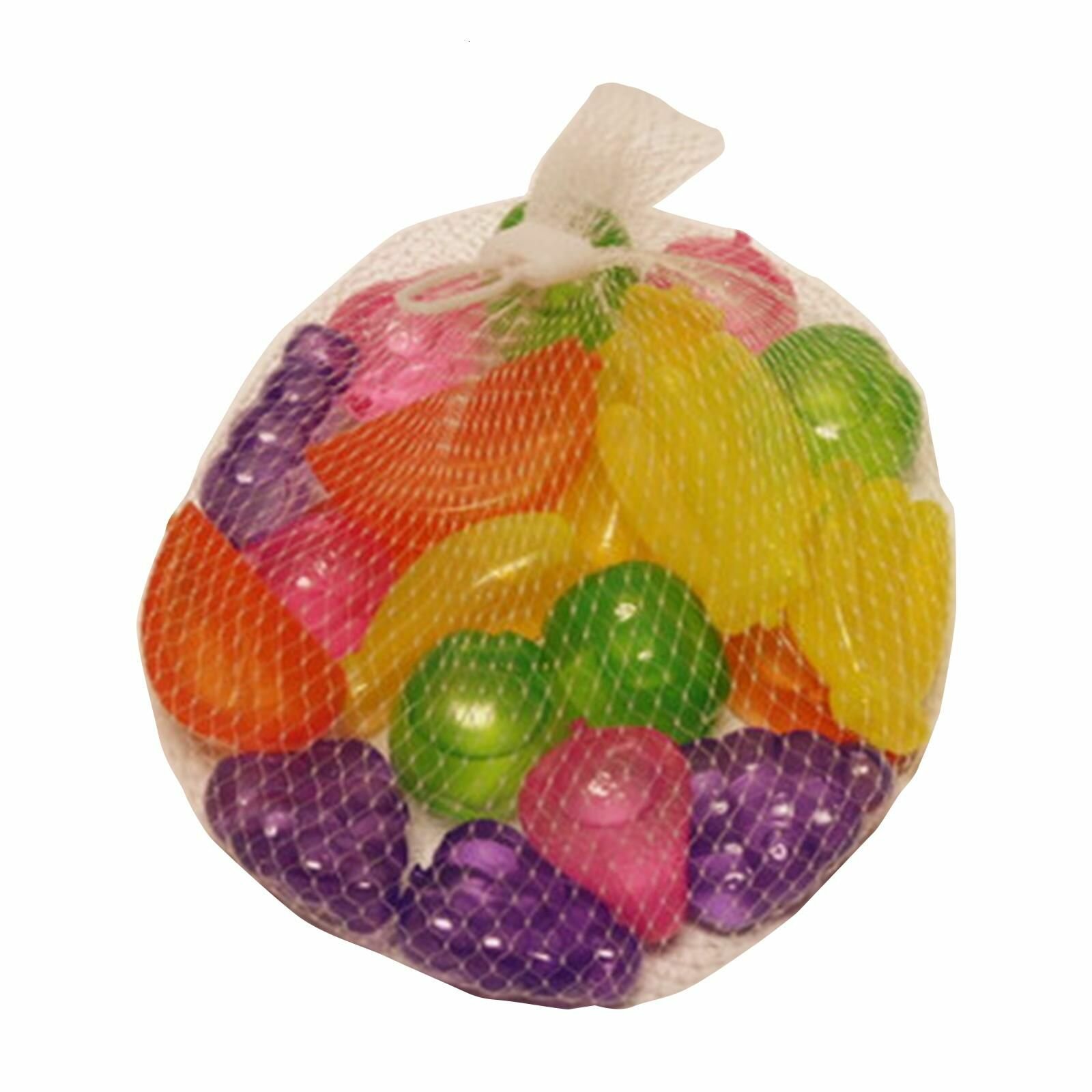 Пластиковые кубики-охладители в форме звёзд и фруктов, 20 шт, - фрукты