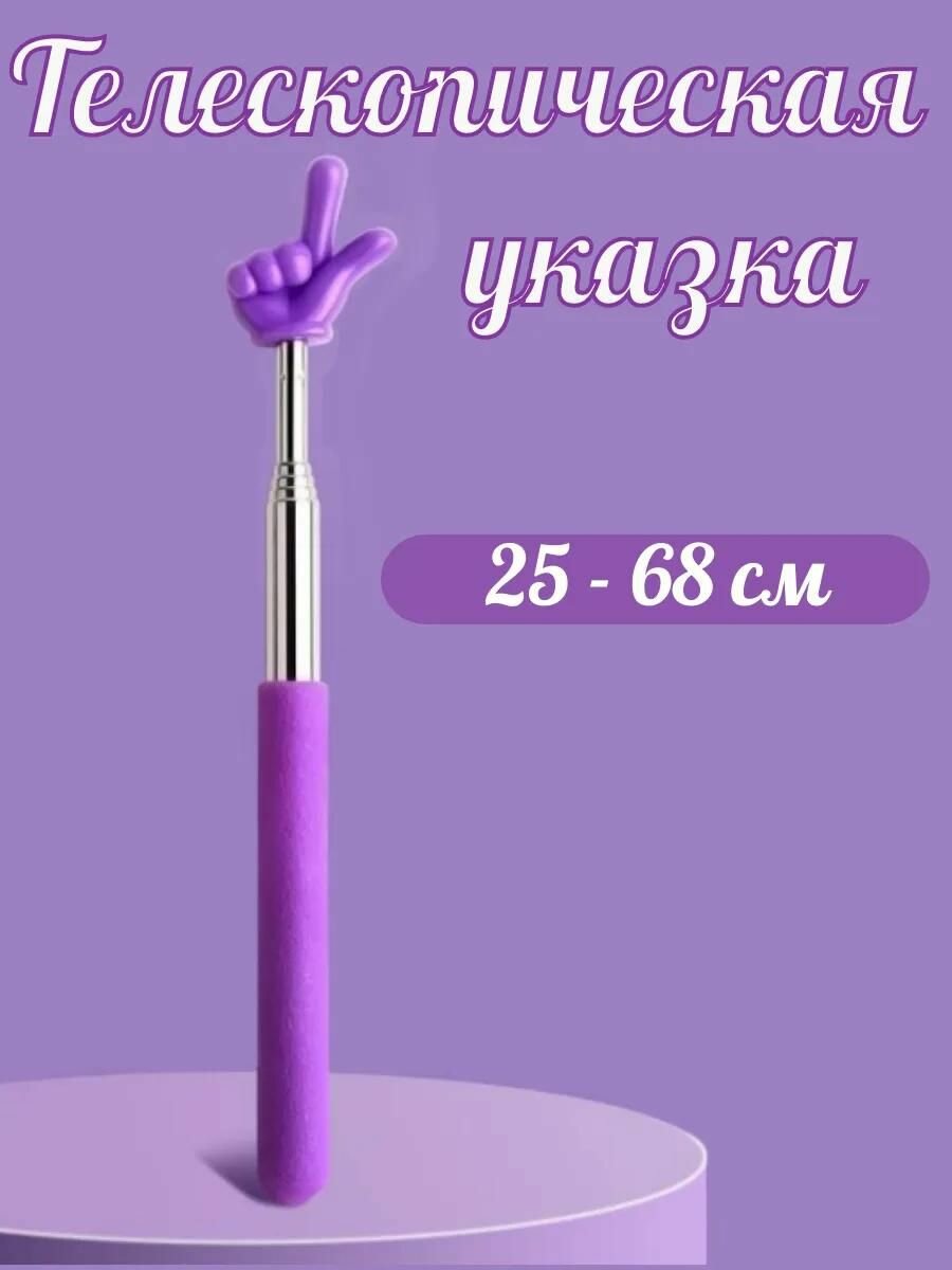 Указки школьные для учителя пластиковые21-55 см, фиолетовый