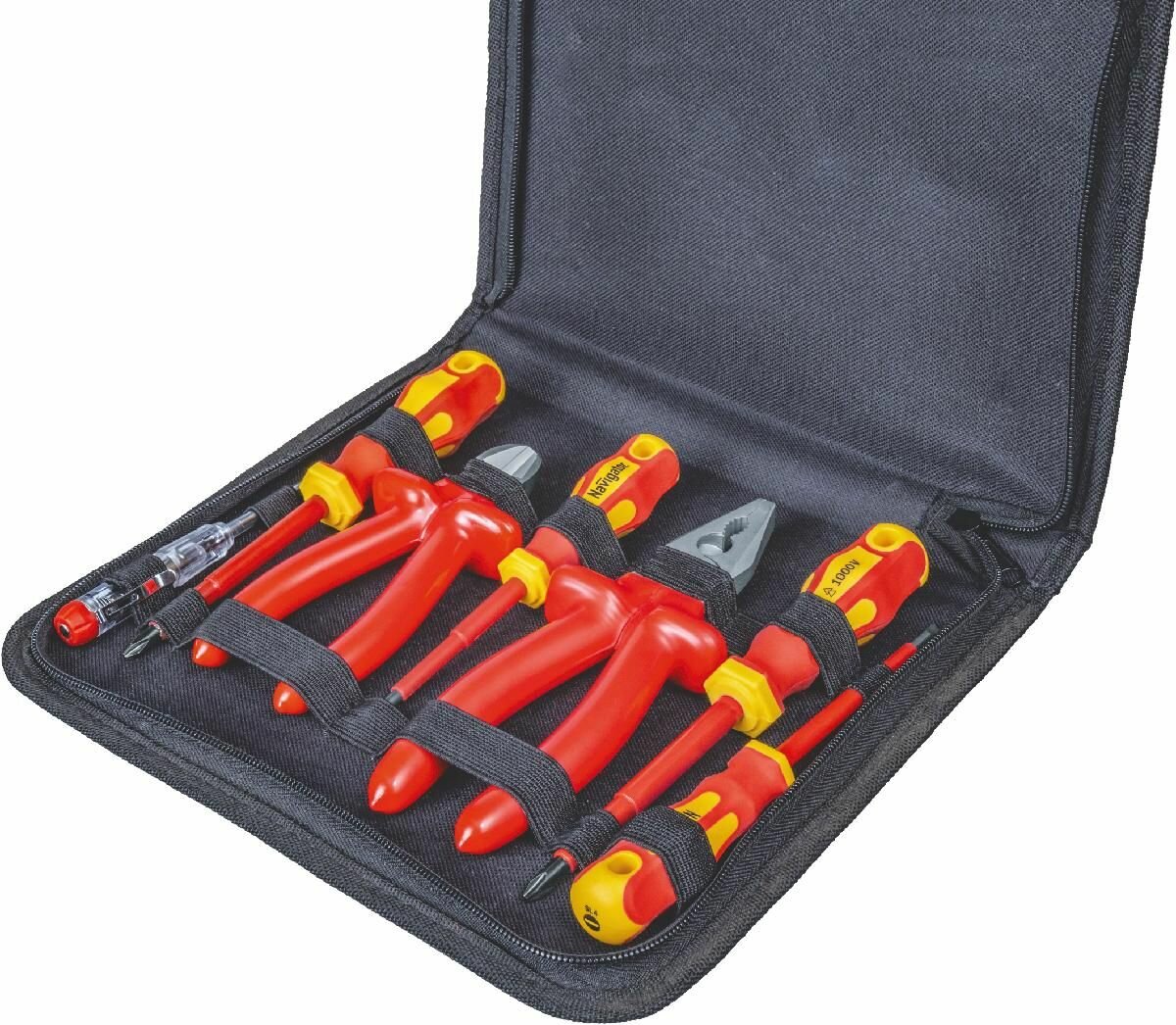 Набор инструмента Navigator Group диэлектрического, Navigator, 7 предметов, отвертки, пассатижи, изолированные рукоятки до 1000В