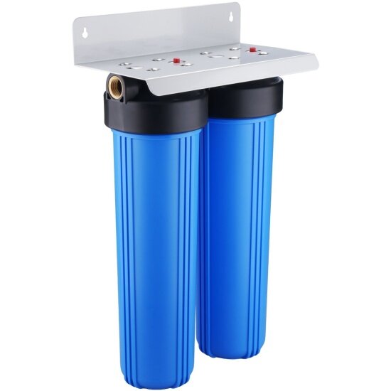 Корпус фильтра Гейзер С23 20BB 1" синий, двойной на раме
