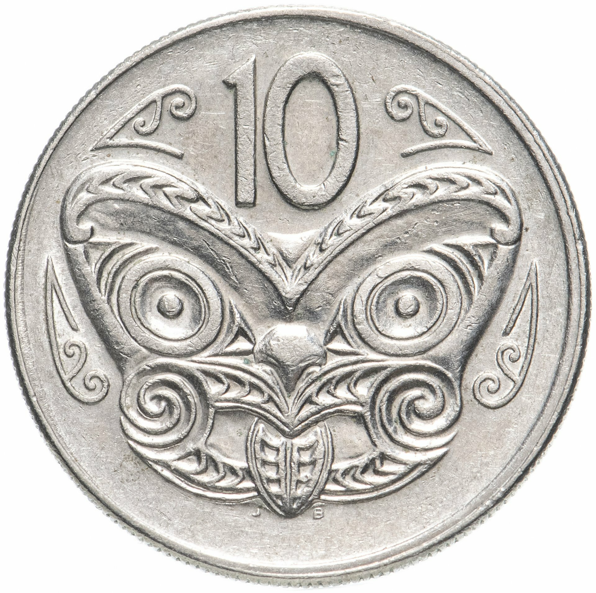 Новая Зеландия 10 центов 1970-1985, Мельхиор медь-никель, в сохранности XF