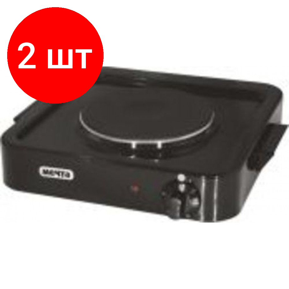 Комплект 2 шт, плитка электрическая 1КОНФ. Настольная ЧУГ. Прям без планки черн мечта