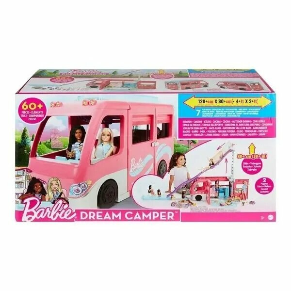 Маттел Mattel Barbie Dream Camper / Набор Барби Автомобиль-кемпер с красивыми аксессуарами идеальный подарок на день рождения