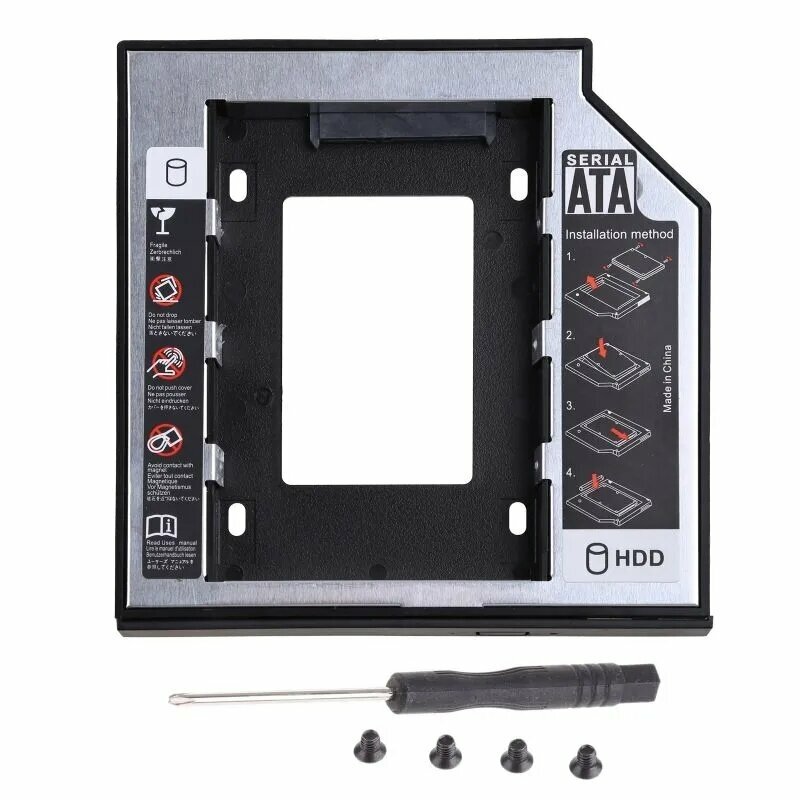 Новый твердотельный диск SATA 12,7 мм для M.2 B key NGFF, 2-й HDD Caddy 3 SSD, алюминиевый корпус, DVD/CD ноутбука