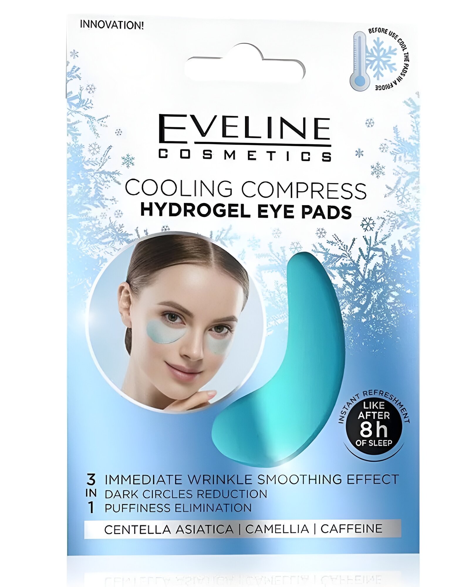 Патчи для глаз Eveline Cosmetics Hydrogel Eye Patches, гидрогелевые, охлаждающие, 2 уп.