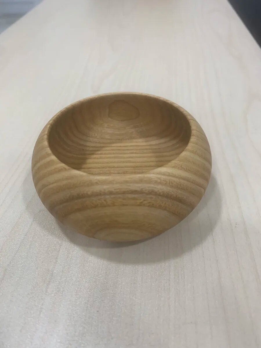 Миска деревянная ясень 9 см посуда из массива