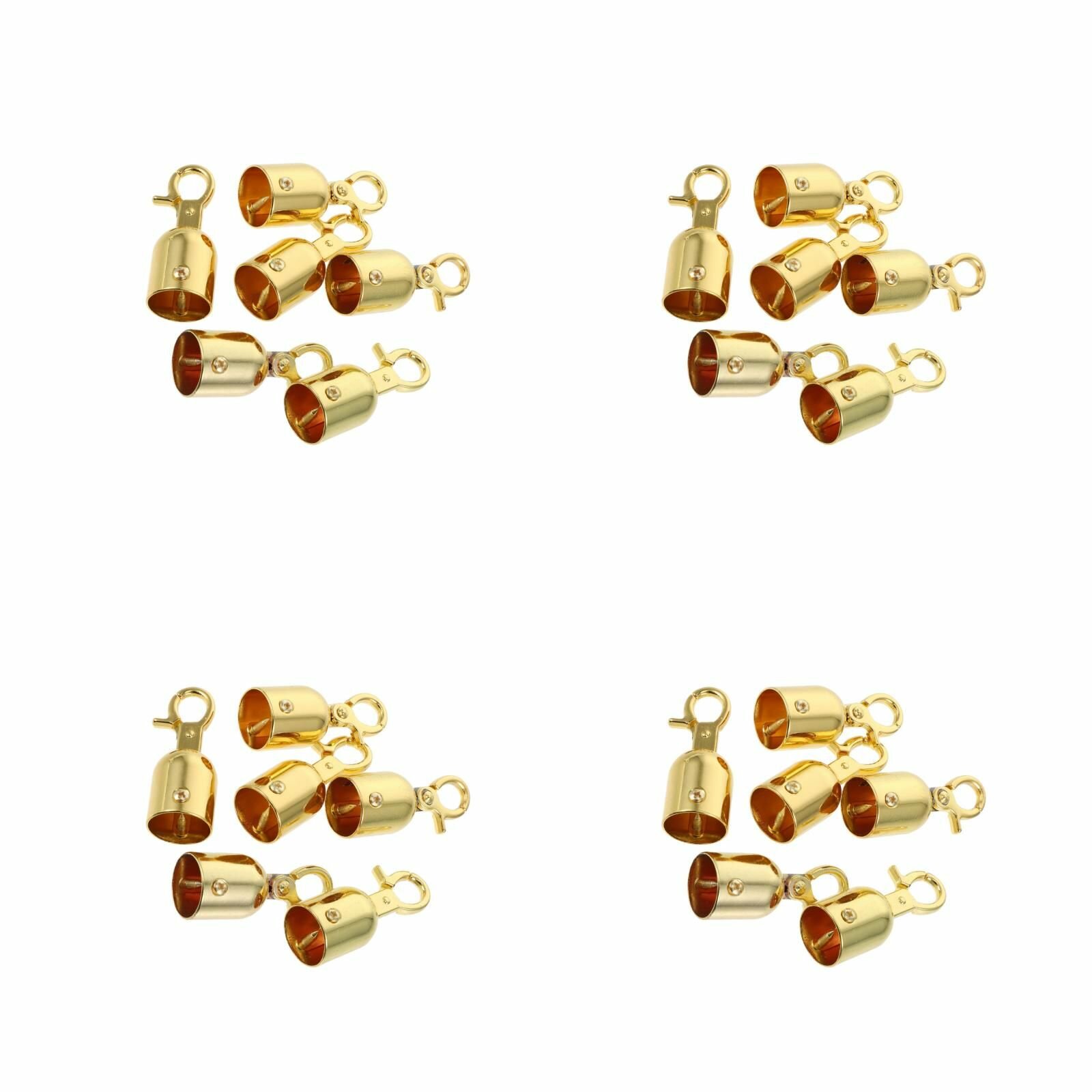 Зажим для каната из цинкового сплава золотистого цвета для крепления ограждений набор 24 шт