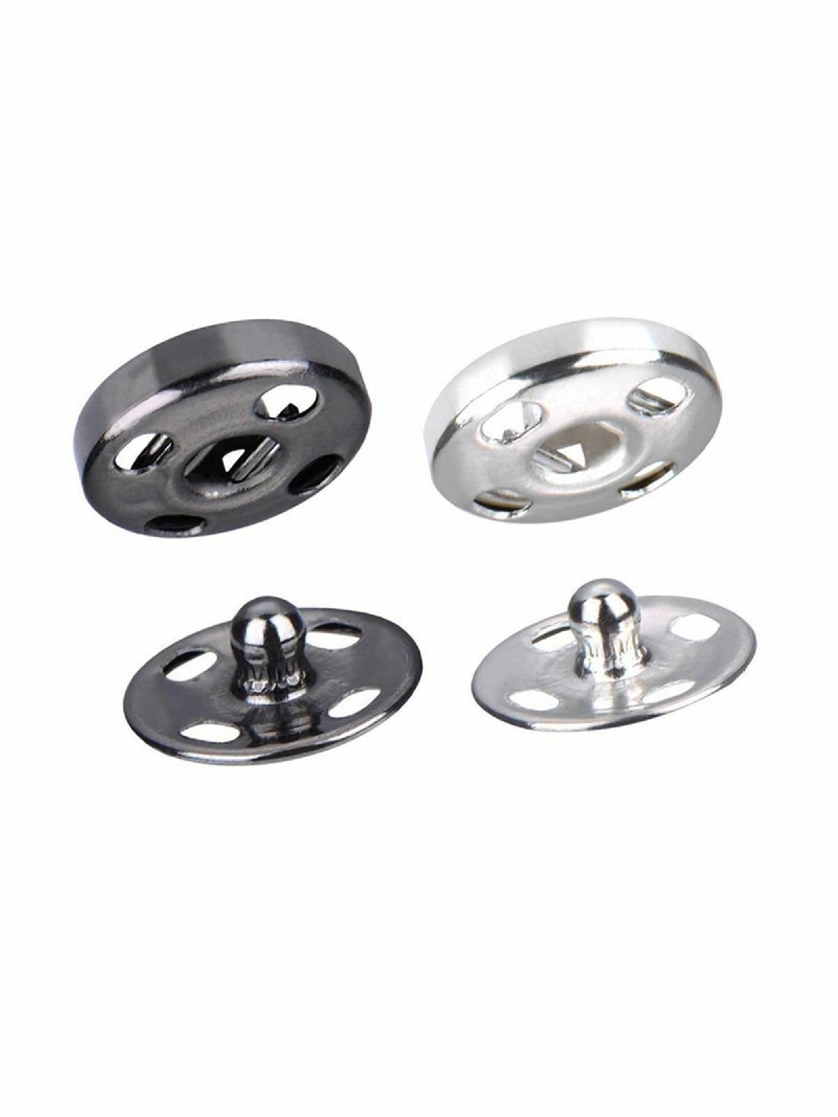 180 шт. Черные серебристые кнопки серебряной защелки, нажимающие крепежные элементы для одежды