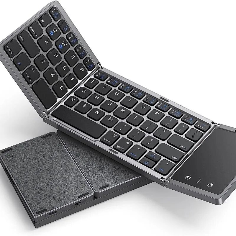 Складная Bluetooth-клавиатура Steam Deck для путешествий, трехскладная беспроводная портативная клавиатура с сенсорной панелью для аксессуаров Steam Deck