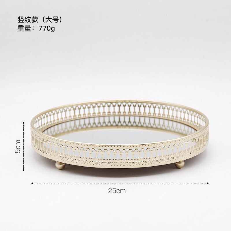 ⭐Поднос для ювелирных изделий из металла и стекла в стиле Nordic Light Luxury, органайзер для хранения на столе, поднос для украшений⭐