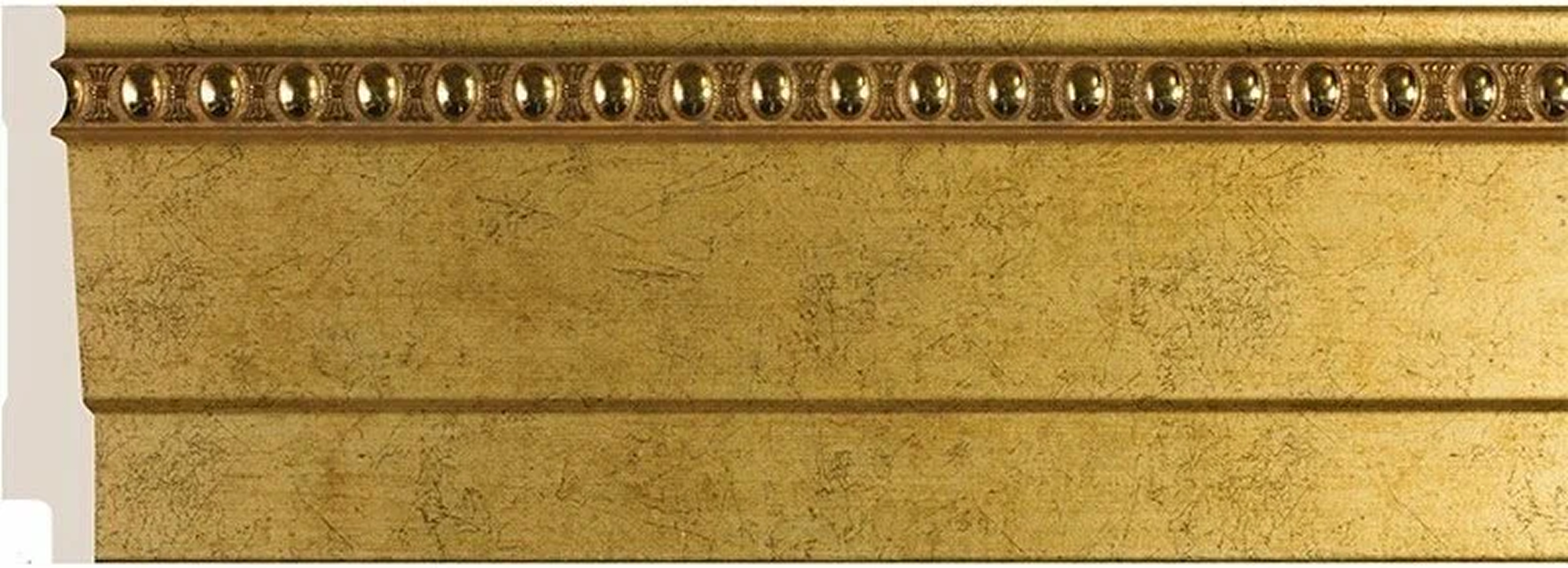 Плинтус декоративный Cosca 90х15х2400 мм, цвет античное золото.
