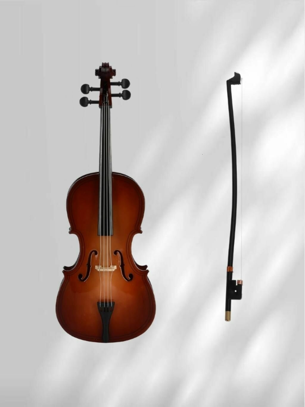 Маленький классический виолончель из дерева с подставкой, - 18cm