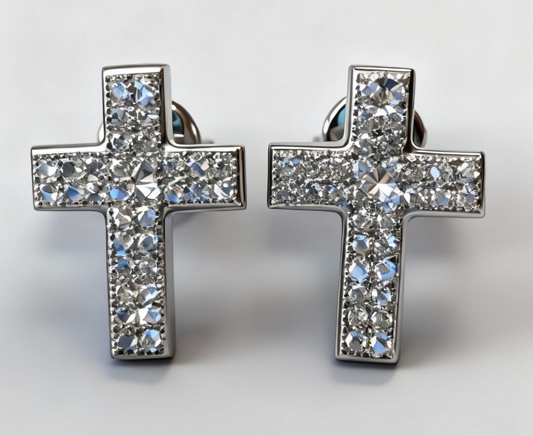 Серьги пусеты, серебро, 925 проба, родирование, фианит
