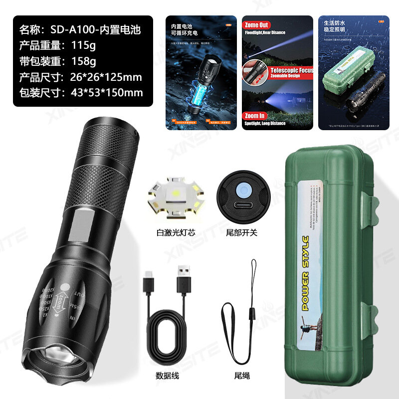 Трансграничный новый яркий фонарик взрывается водонепроницаемый наружное освещение аварийной работы Алюминиевый сплав