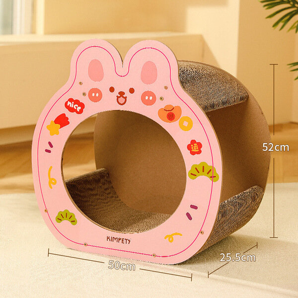 Новогодняя доска для царапания кошек с танцем льва, доска для царапания кошек с удачливым кроликом, доска для царапания кошек с мультяшным кроликом